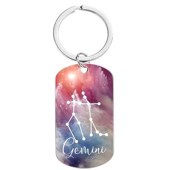 Other | New Gemini Zodiac Sign Constellation Metal Engravedkeychain ...